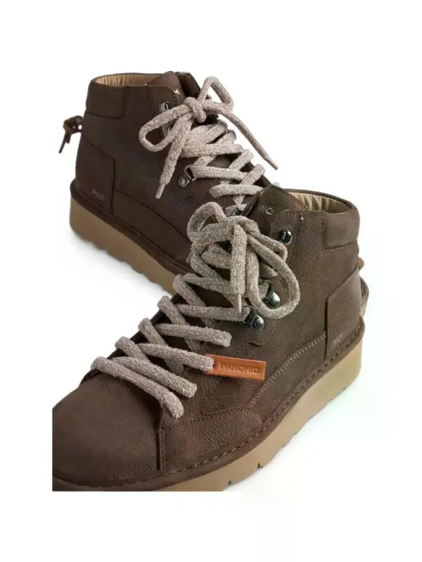 PANCHIC Nubuck Leather Lace-up Sneakers