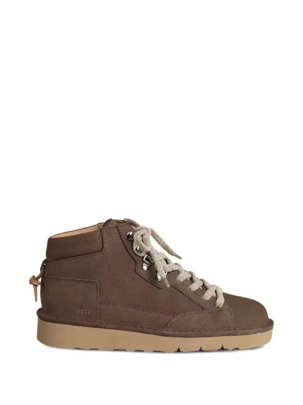 PANCHIC Nubuck Leather Lace-up Sneakers - Brown
