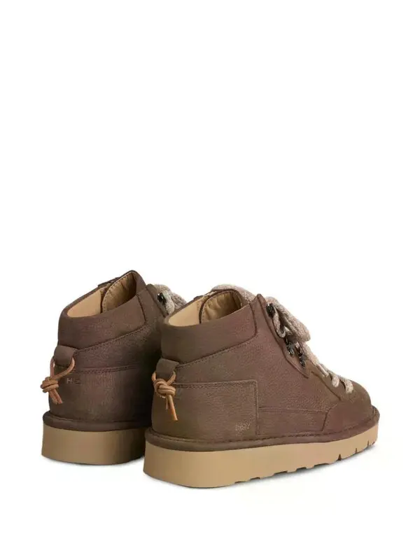 PANCHIC Nubuck Leather Lace-up Sneakers