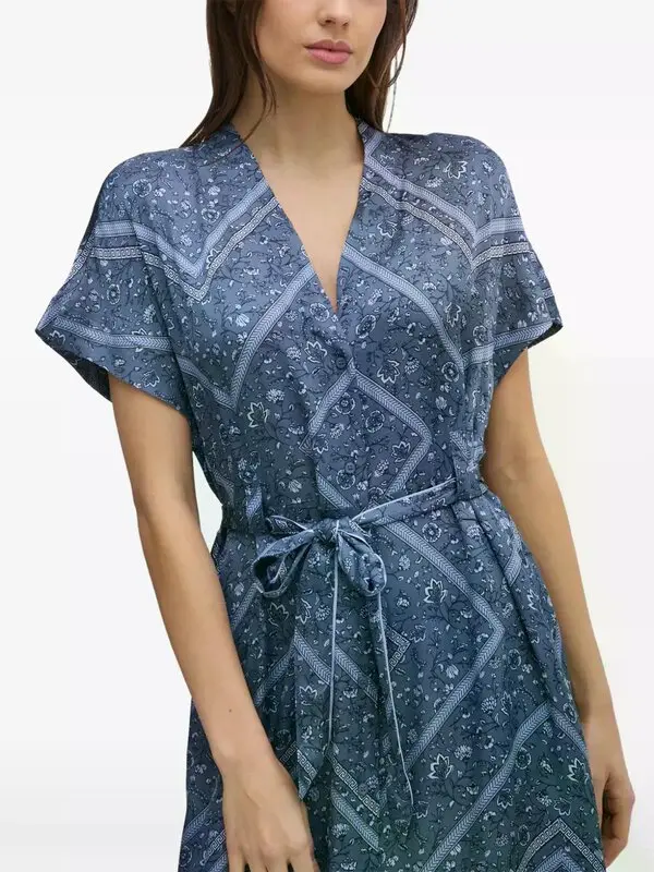 MOS MOSH Lisha Boarda Floral-print Belted Maxi Dress