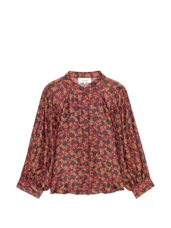 The Great. Ashland Floral-print Blouse - Red