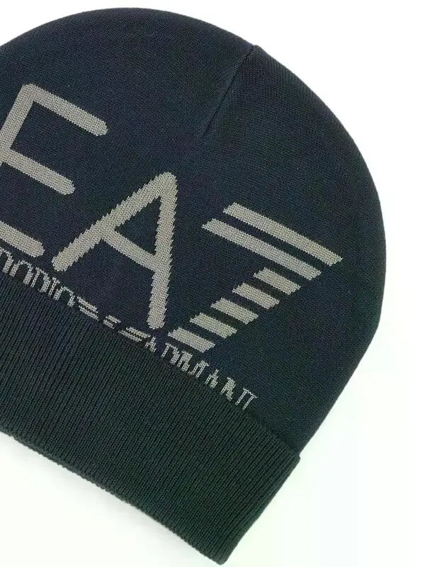 EA7 Visibility Jacquard-logo Beanie Hat