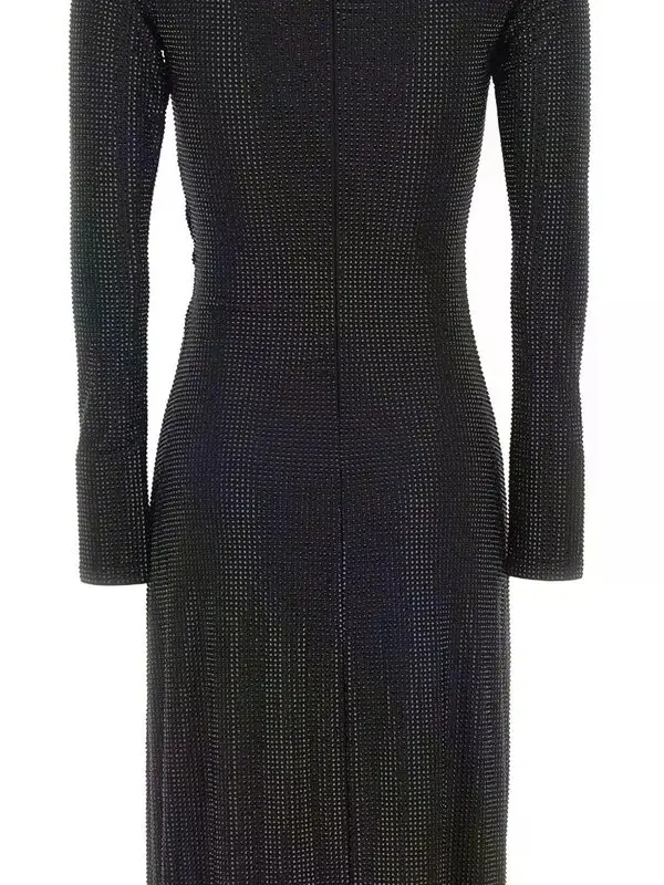 TWENTY FOURHAITCH Zinae Rhinestone-embellished Ruched Maxi Dress