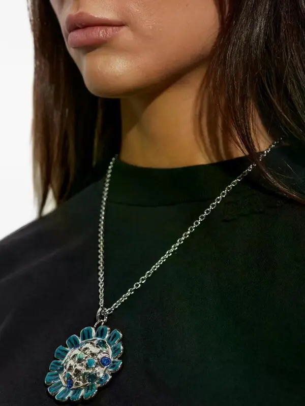 Marni Flower-pendant Necklace - Silver
