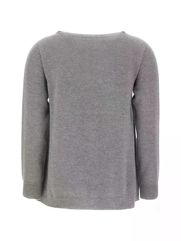 KANGRA Crew-neck Long-sleeve Sweater - Grey