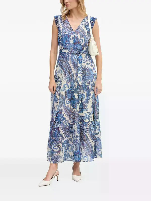 OUI Paisley Print Ruffled Maxi Dress