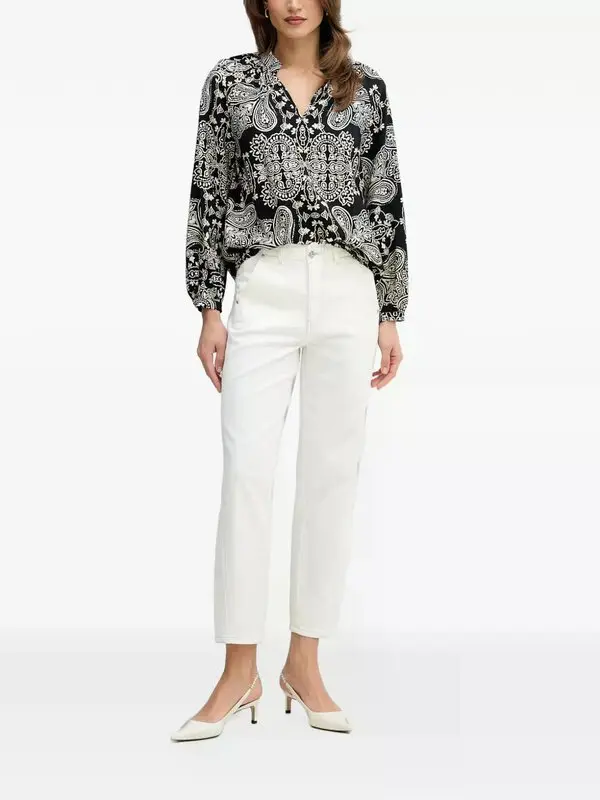 OUI Paisley-print V-neck Blouse