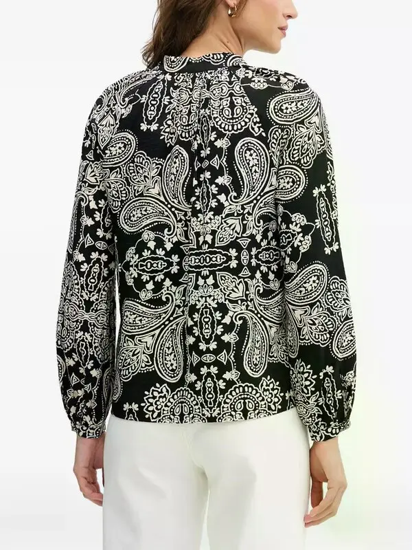 OUI Paisley-print V-neck Blouse