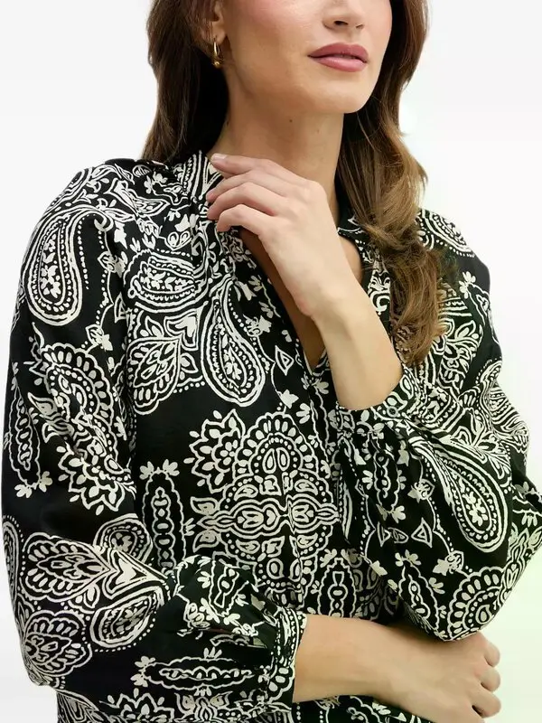 OUI Paisley-print V-neck Blouse