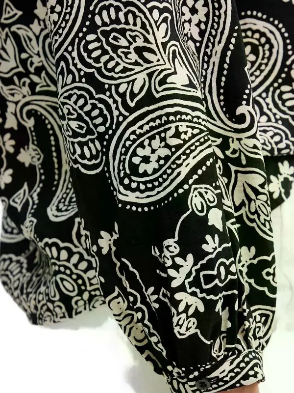 OUI Paisley-print V-neck Blouse
