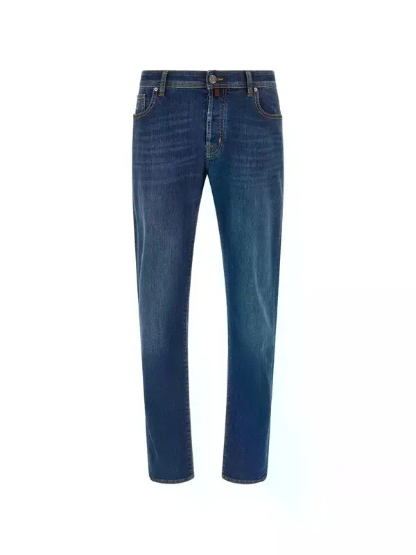 Jacob Cohen Viktor Contrast-stitch Straight-leg Jeans