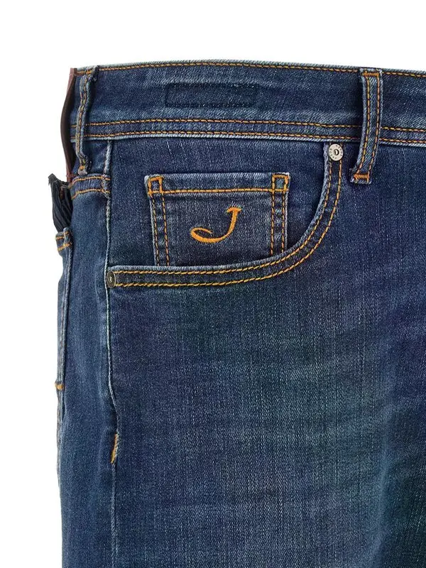 Jacob Cohen Viktor Contrast-stitch Straight-leg Jeans