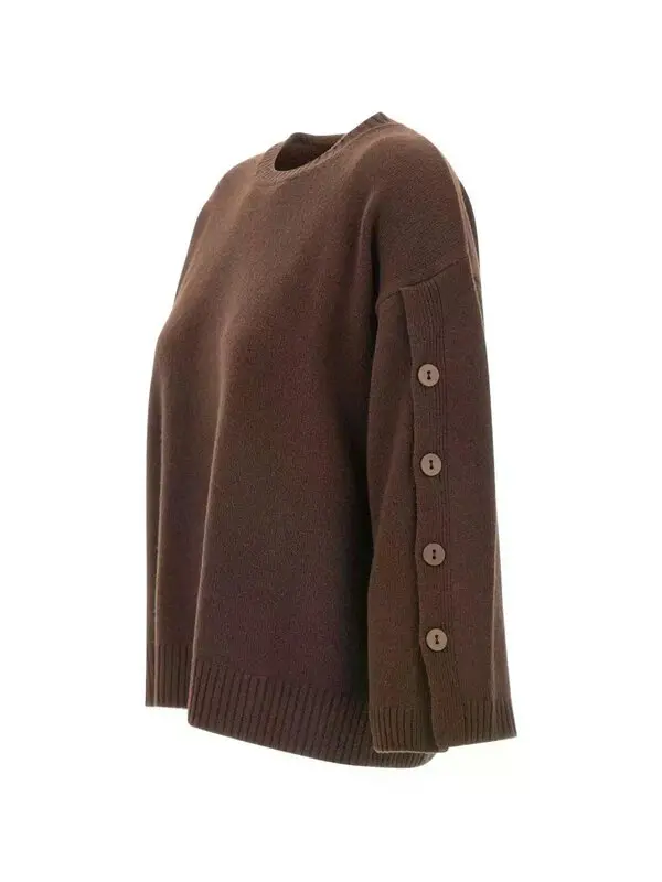 KANGRA Button-detail Crew-neck Sweater