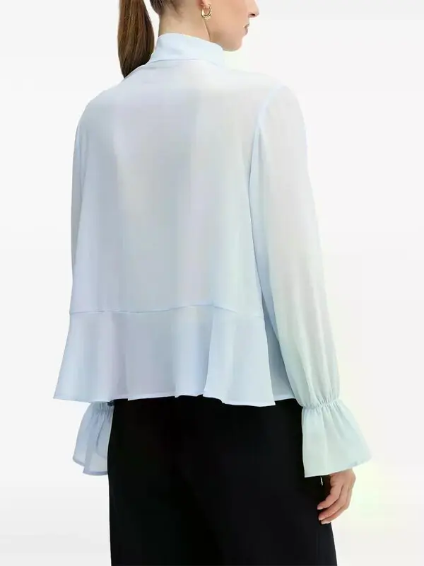 OUI Bow-detail Peplum-hem Blouse