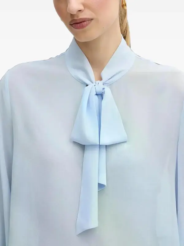 OUI Bow-detail Peplum-hem Blouse