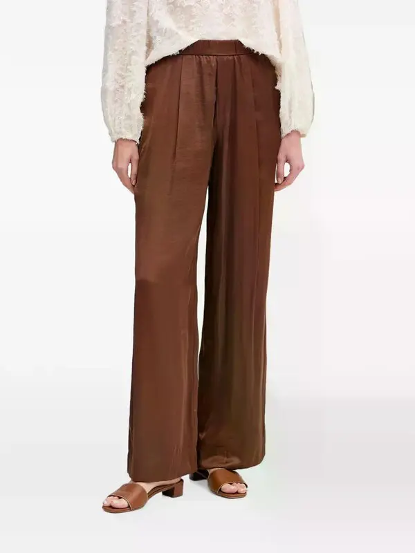 OUI Pleated Wide-leg Trousers