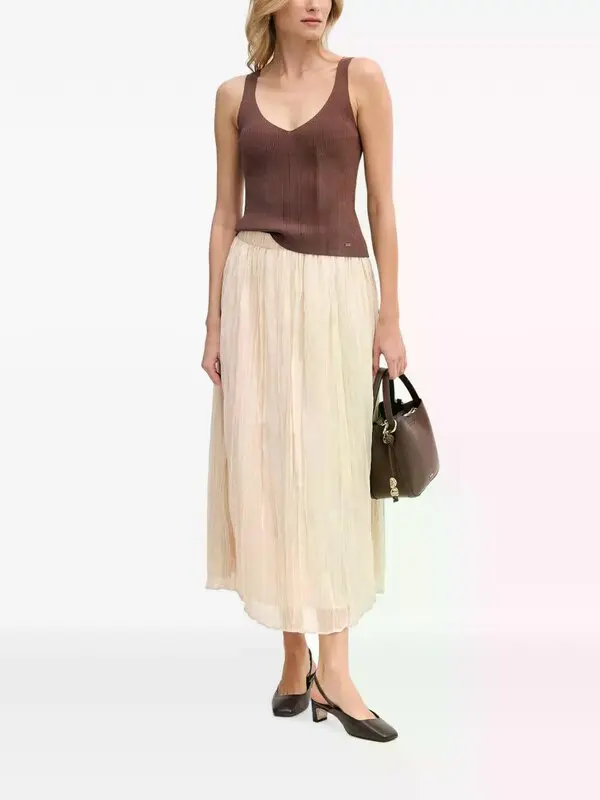 OUI Pleated Midi Skirt - Neutrals