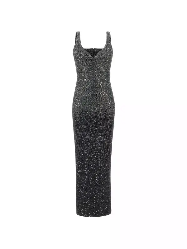 TWENTY FOURHAITCH Norei Rhinestone-embellished Maxi Dress - Black