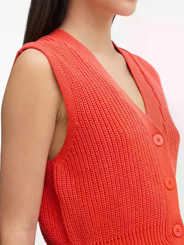 MOS MOSH Ribbed Knit Peplum Cardigan