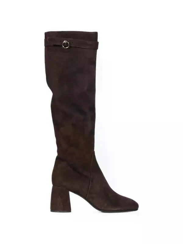 POEVE Buckle-strap Knee-high Boots