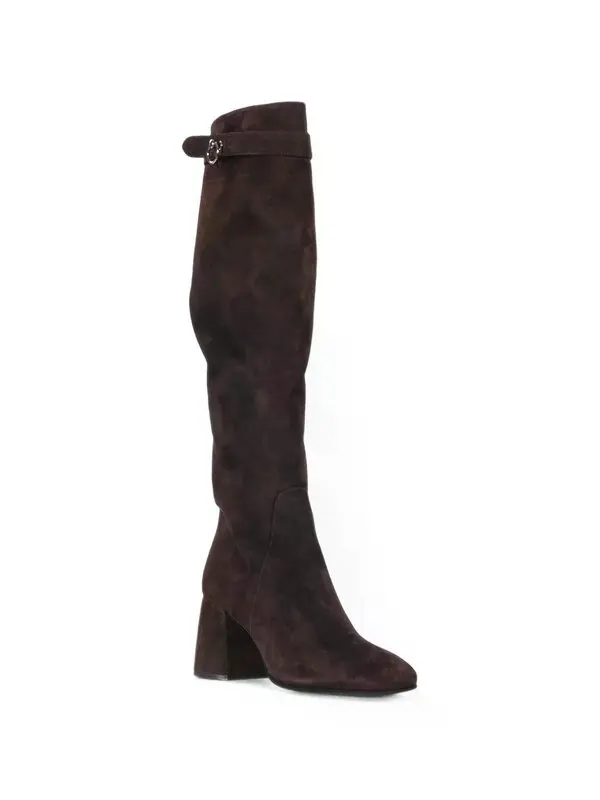 POEVE Buckle-strap Knee-high Boots