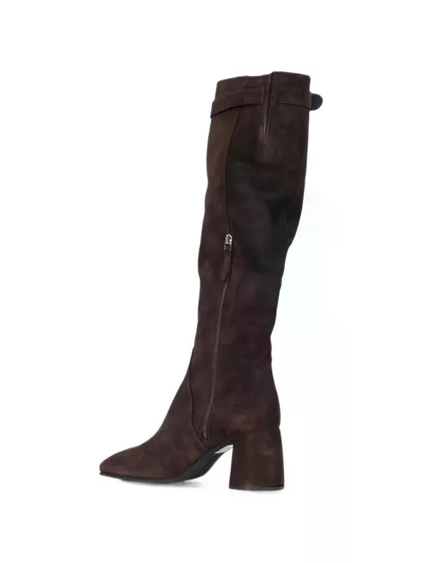 POEVE Buckle-strap Knee-high Boots
