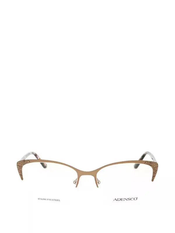 ADENSCO Engraved Cat-eye Frame Eyeglasses - Brown