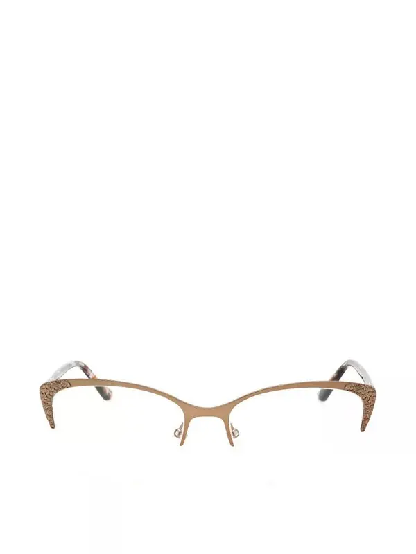 ADENSCO Engraved Cat-eye Frame Eyeglasses - Brown