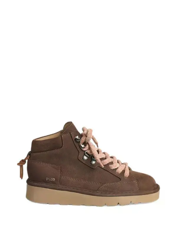 PANCHIC Lace-up Nubuck Leather Sneakers