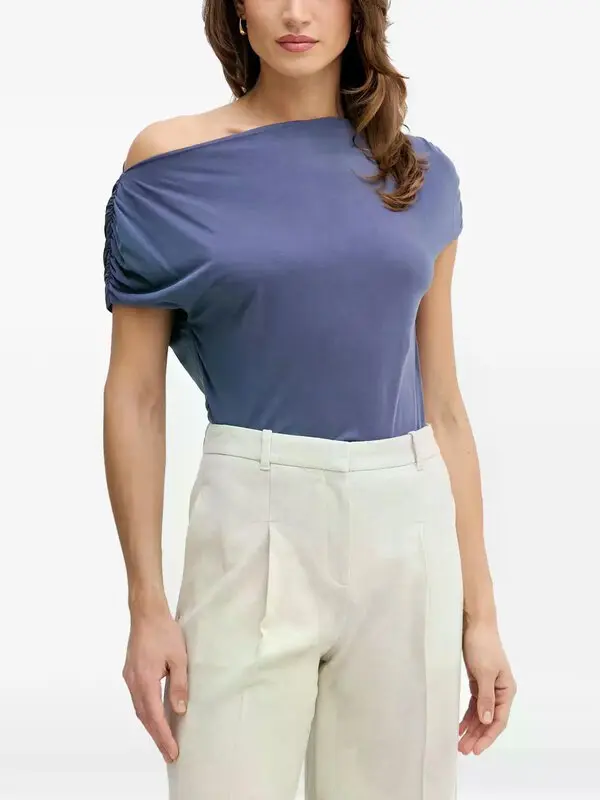 MOS MOSH Off-shoulder Ruched Sleeve Top