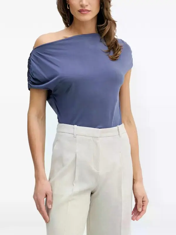 MOS MOSH Off-shoulder Ruched Sleeve Top