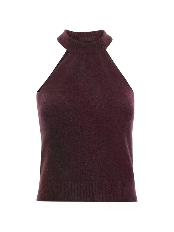 LANEUS Sleeveless Knitted Top