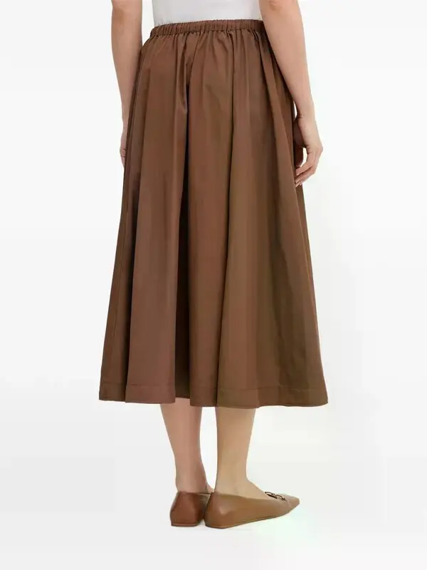 OUI Drawstring Flared Midi Skirt