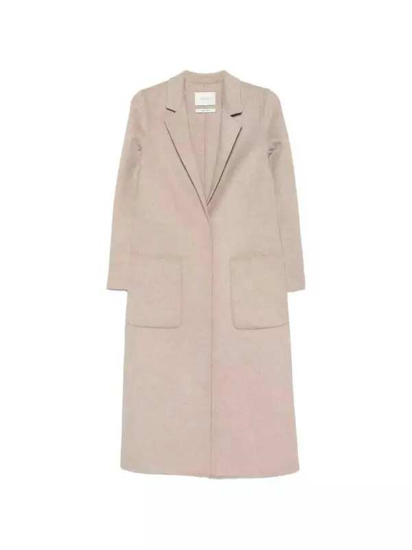 VICOLO Single-breasted Notch-lapel Coat - Neutrals