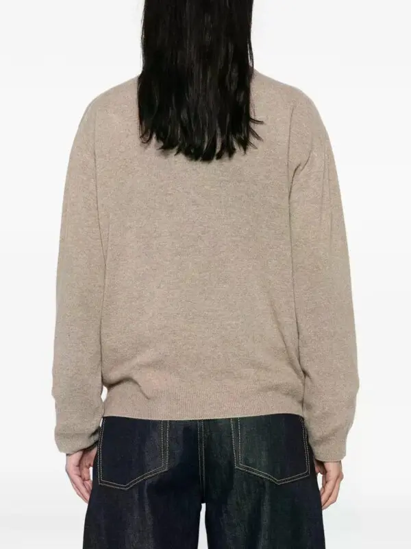 LA PISCINE V-neck Fine Knit Sweater