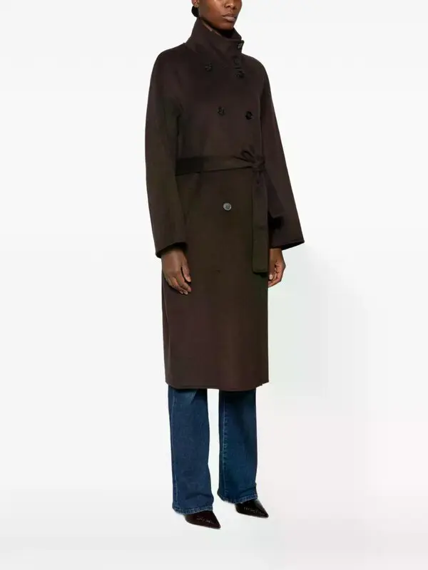 VICOLO Double-breasted Belted Coat