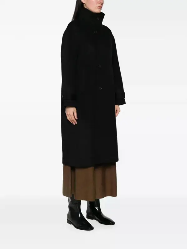 NICHOLSON & NICHOLSON Button-up High-neck Coat
