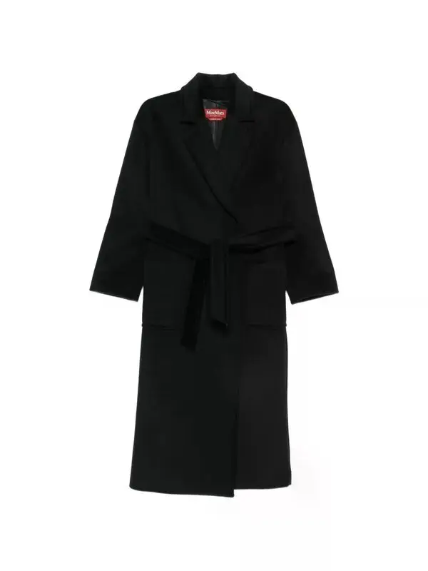 Max Mara Giambo Belted Coat - Black
