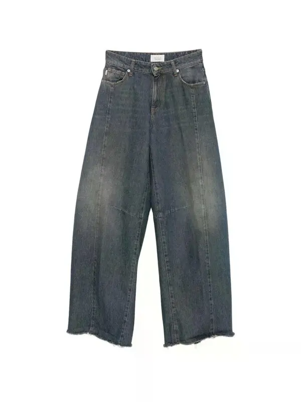 VICOLO Faded Wide-leg Jeans