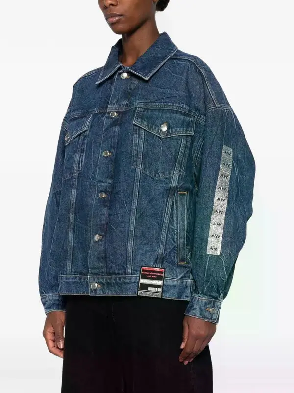 Alexander Wang Hotfix-logo Denim Jacket