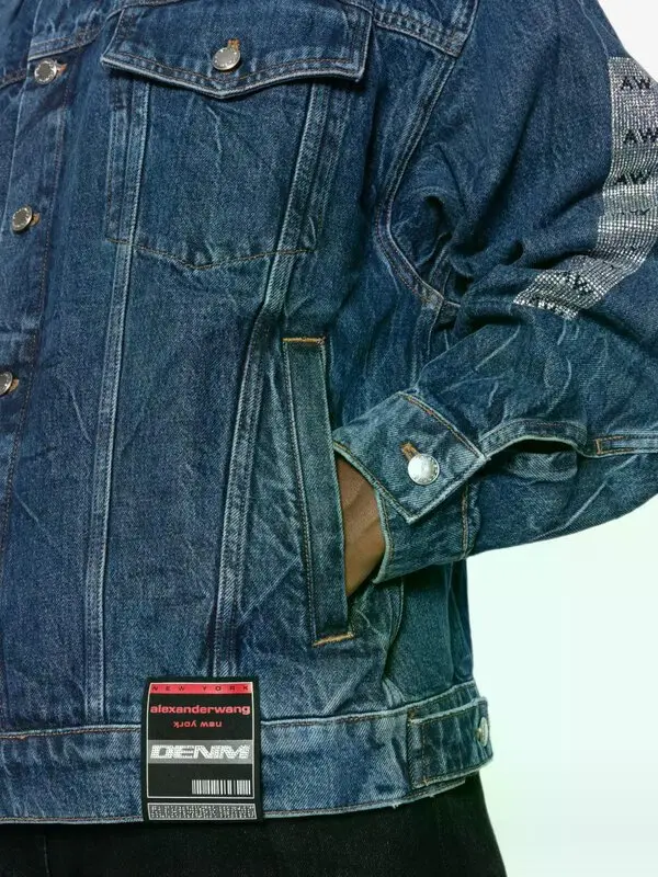 Alexander Wang Hotfix-logo Denim Jacket