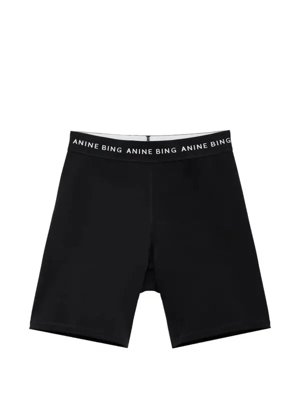 ANINE BING Dan Biker Shorts - Black