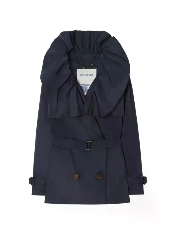 Burberry Faille Clare Trench Jacket - Blue