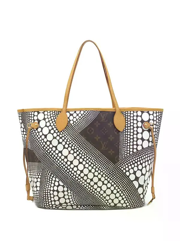 LOUIS VUITTON Yayoi Kusama Monogram Neverfull Mm Tote Bag