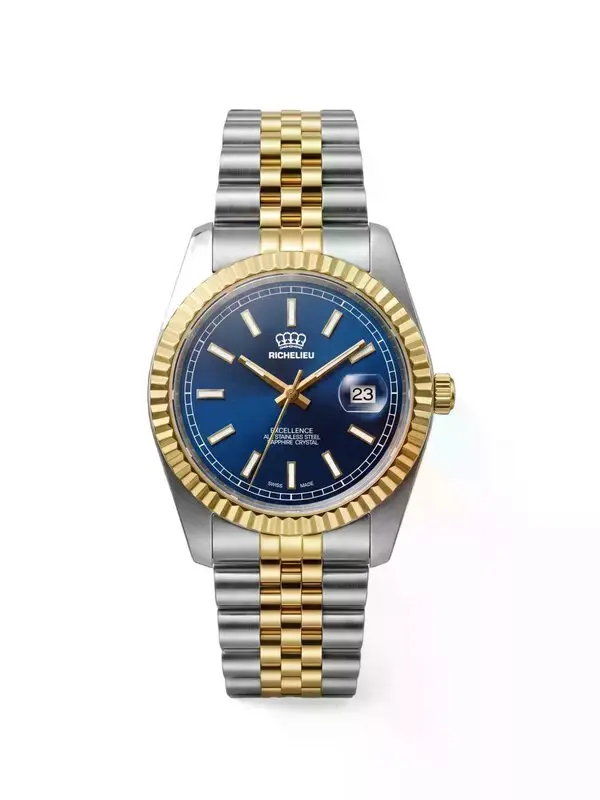 RICHELIEU SWISS 41mm Watch With Dial And Date Window - Blue