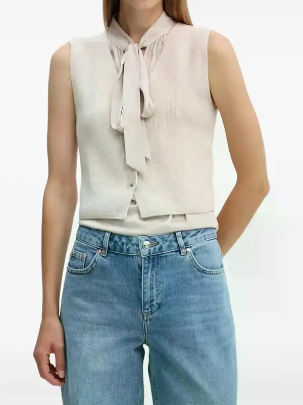 OUI Ribbed Knit V-neck Waistcoat