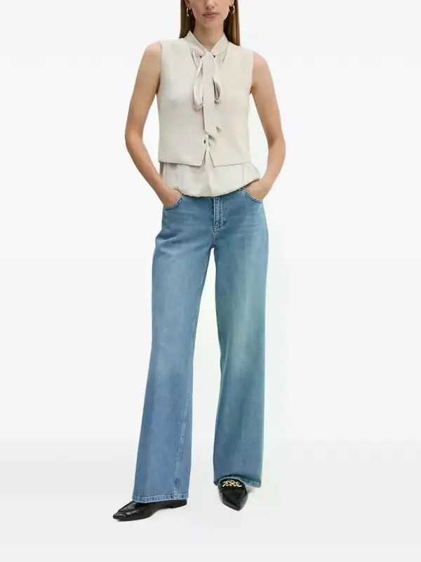 OUI Ribbed Knit V-neck Waistcoat