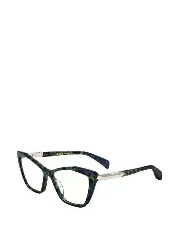 Rag & Bone Cat Eye Eyeglasses With Tortoiseshell Pattern - Green