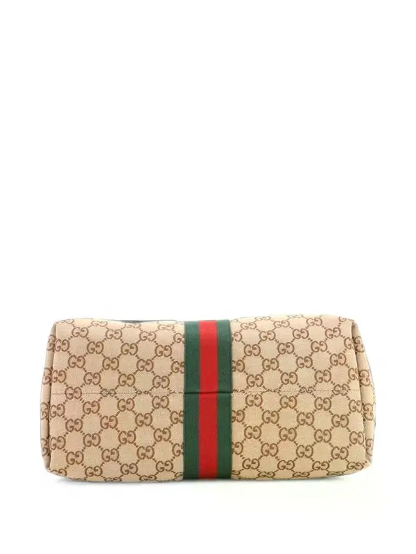 Gucci Gg Canvas Convertible Shopper Tote Bag - Brown