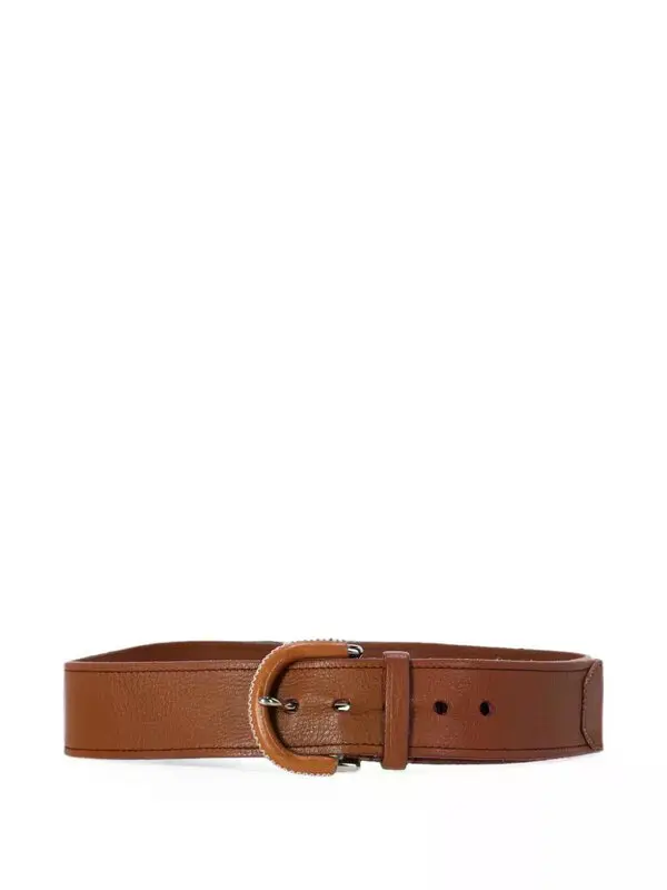Prada Grained Leather Belt - Brown